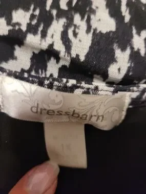 dressbarn | Tops | Black White Printed Short Sleeve Womens Top | Poshmark